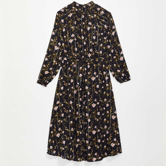 LOFT | Dresses | Loft Garden Shimmer Midi Dress | Poshmark